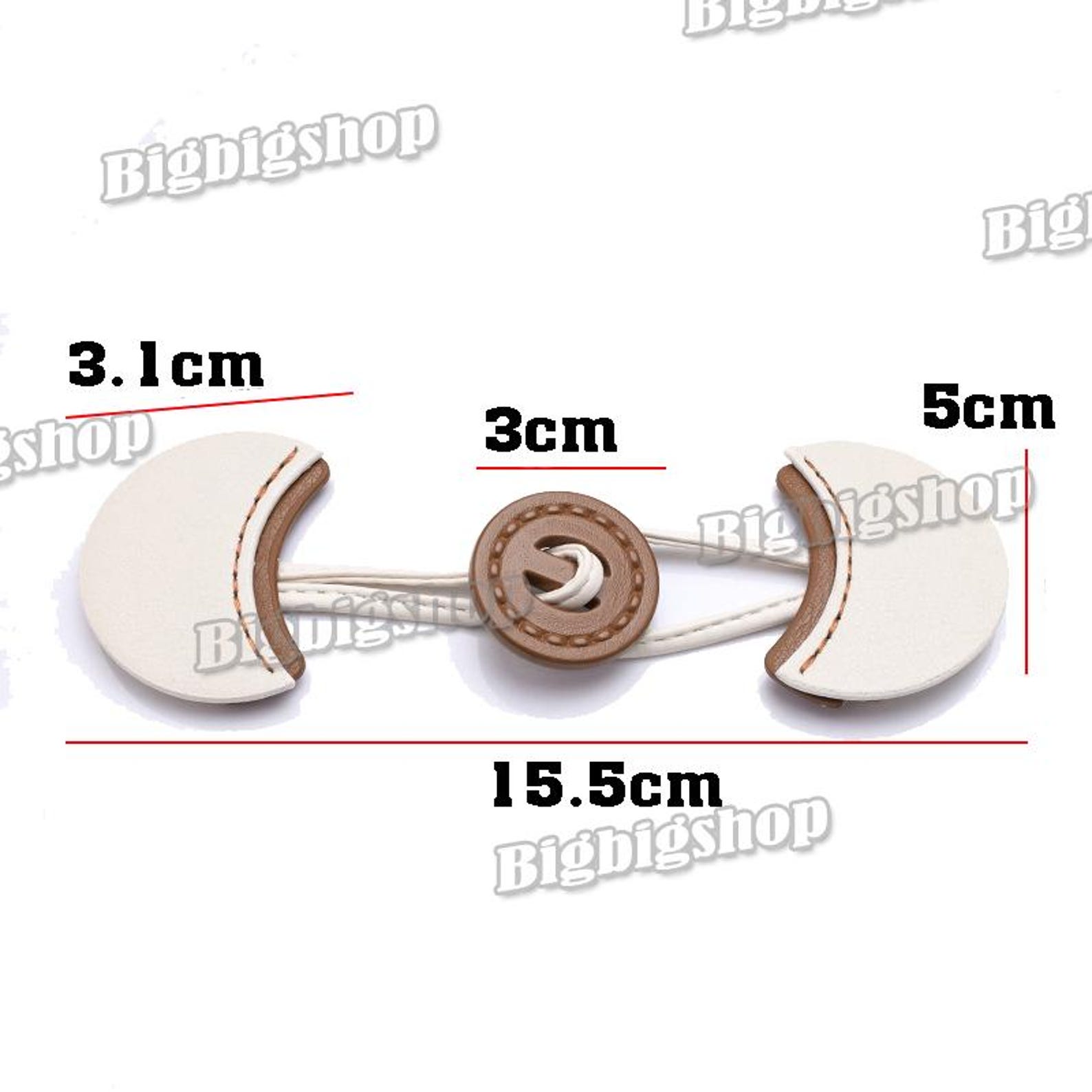 5pcs/10pcs Ox Horn Buckle Synthetic Leather Frog Toggle Clasp Buttons ...