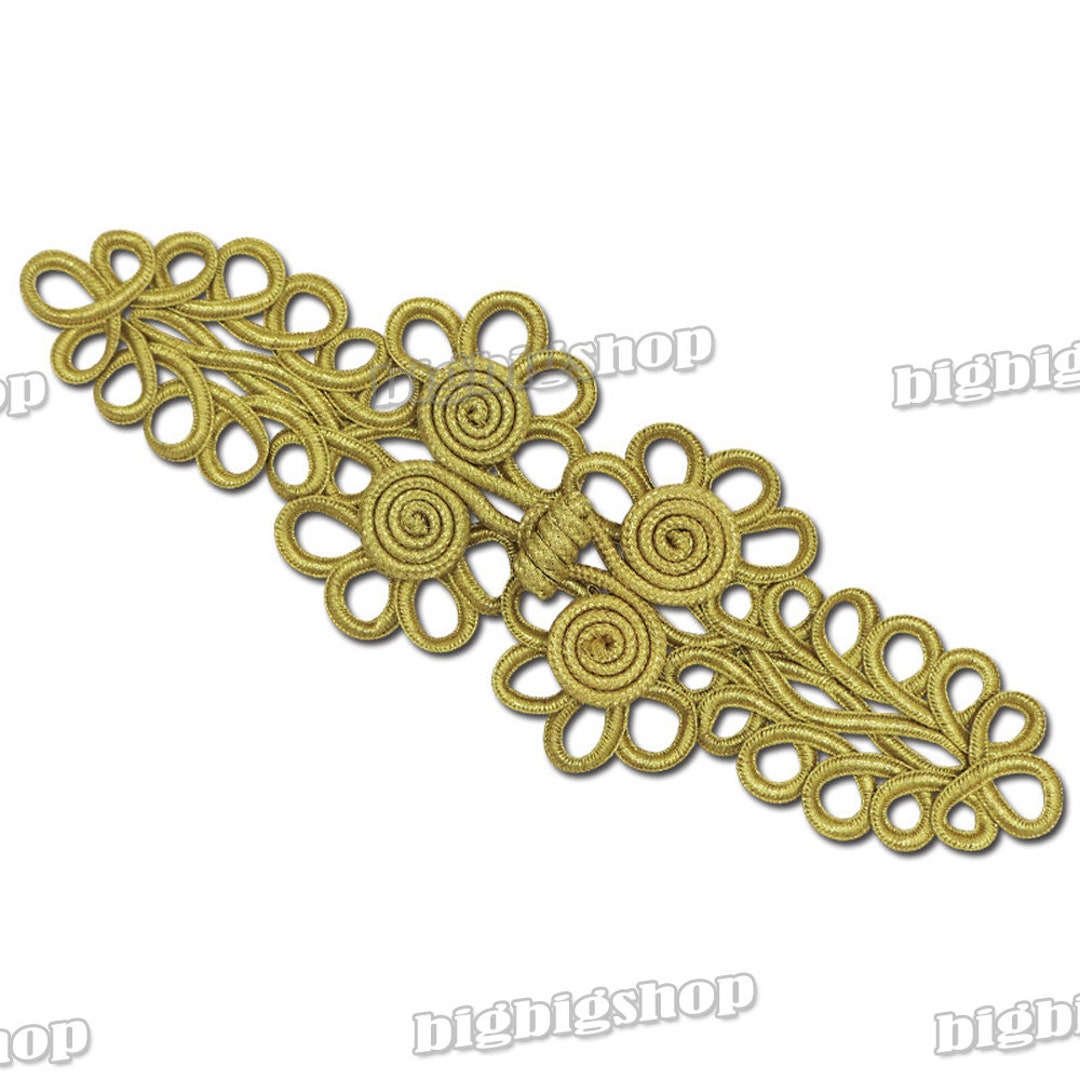 5 Chinese Frog Button Closures Hook and Eye Sewing Fasteners Handmade ...