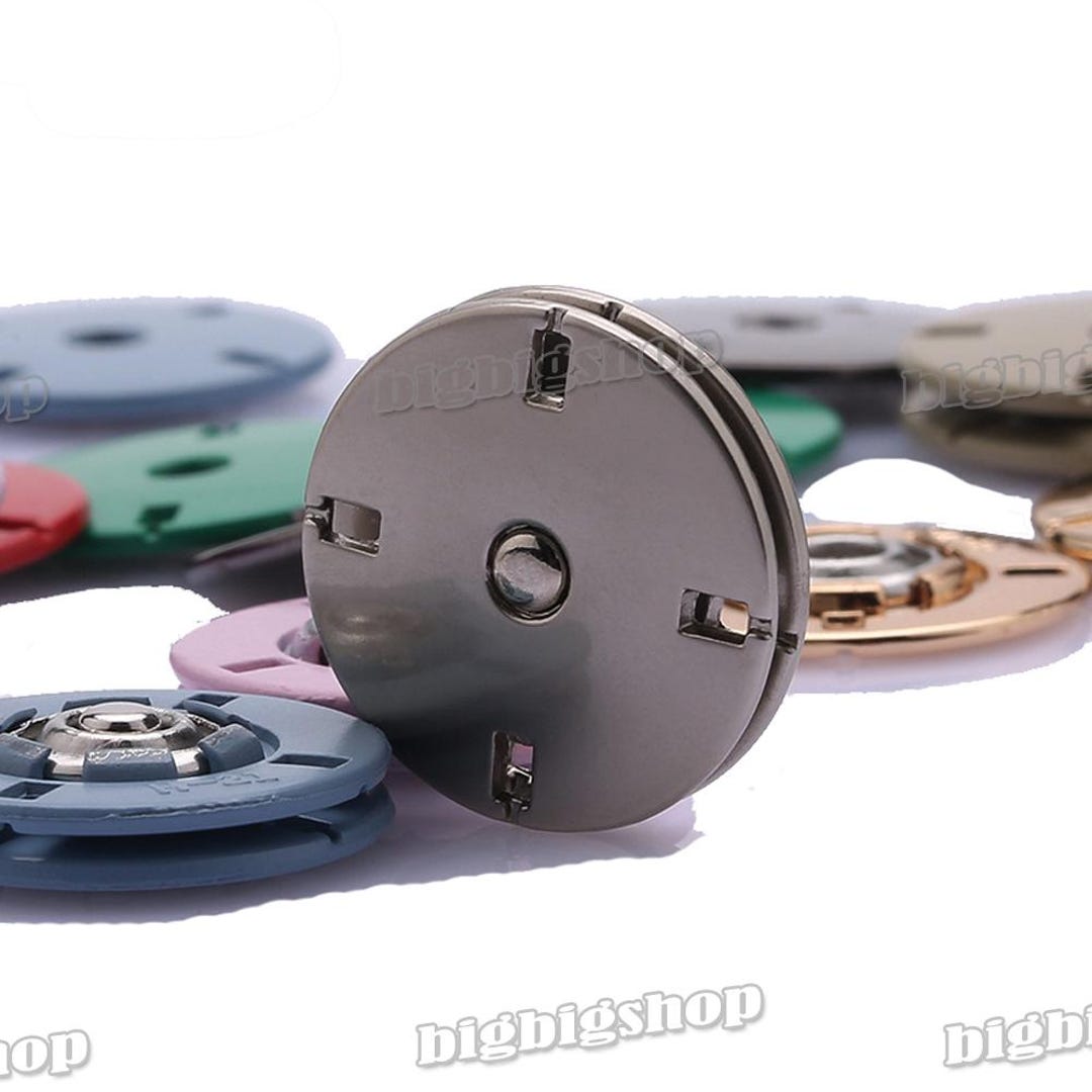 10set Colored Metal Sew-on Invisible Snap Fastener Press Studs Sewing ...