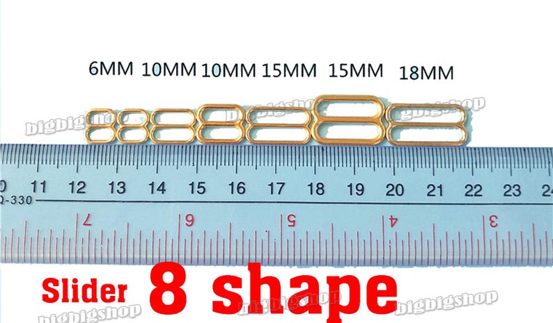 10 Metal Hardware Bra Lingerie Adjuster Strap Sliders Rings Hoop ...