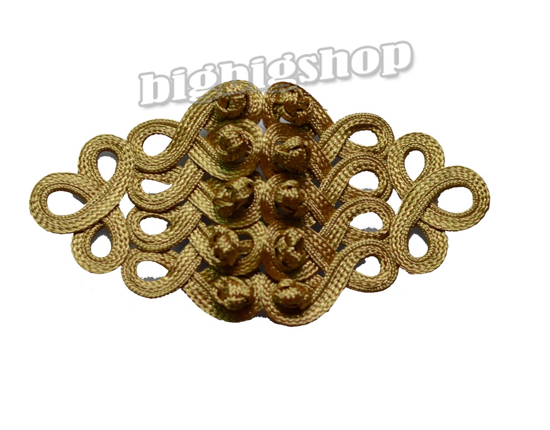 5 Chinese Frog Button Closures Hook and Eye Sewing Fasteners Hand Knit ...