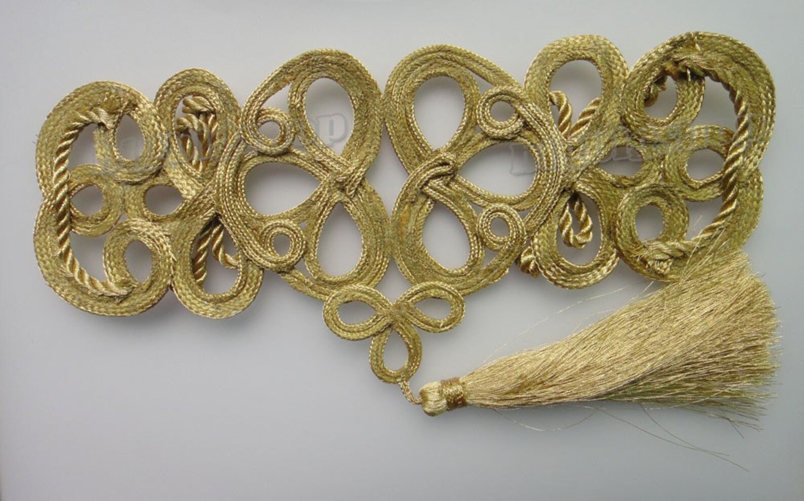 Golden Hand Knit Braid Tassels Deco Vintage Sewing Fastener - Etsy