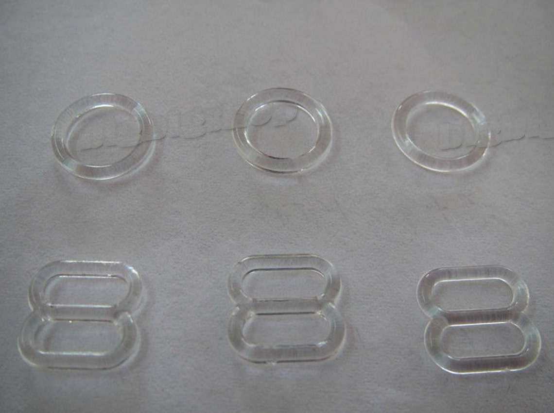 Lots 1000pcs Crystal Plastic Bra Lingerie Adjustment Strap Slides and ...