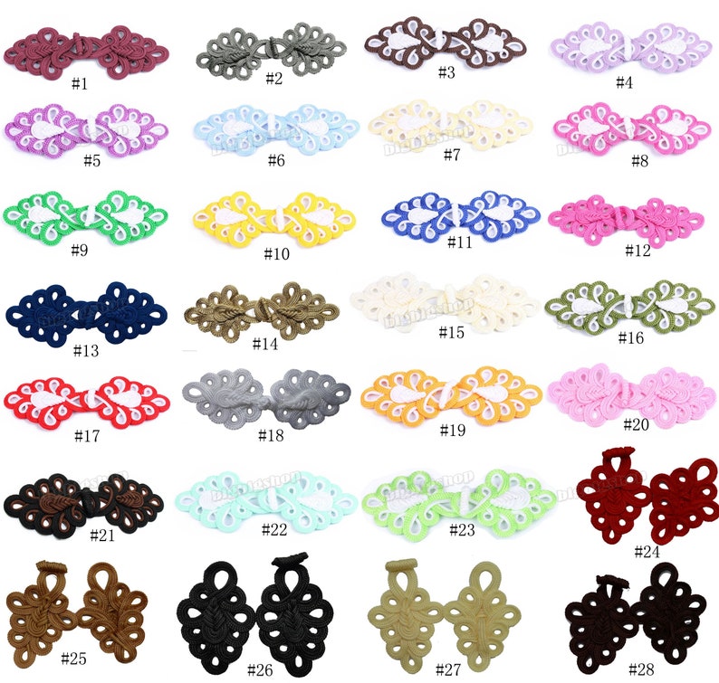 1pcs/10pcs Extra Large Chinese Frog Button Braid Deco Sewing Hook and ...