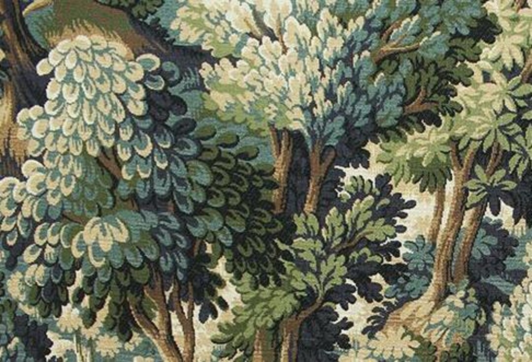 Pair Into the Woods Tapestry Fabric Drapery, Panel 24" 52" Wide, Trees ...