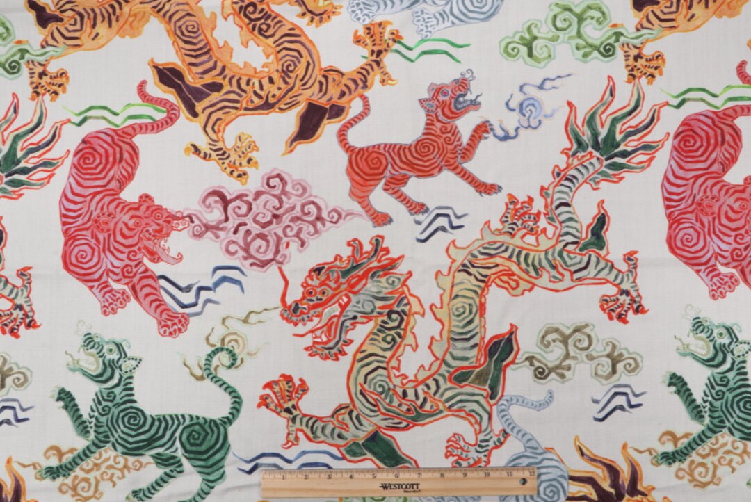 Chinoiserie, Himilayan Dragon Drapes, Asian Chinese Design, Custom ...