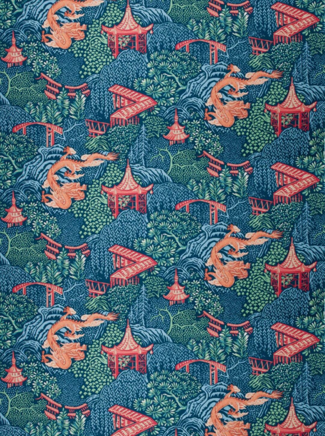 Chinoiserie, Vern Yip Dragon Linen Drapes,chinese Design, Custom ...