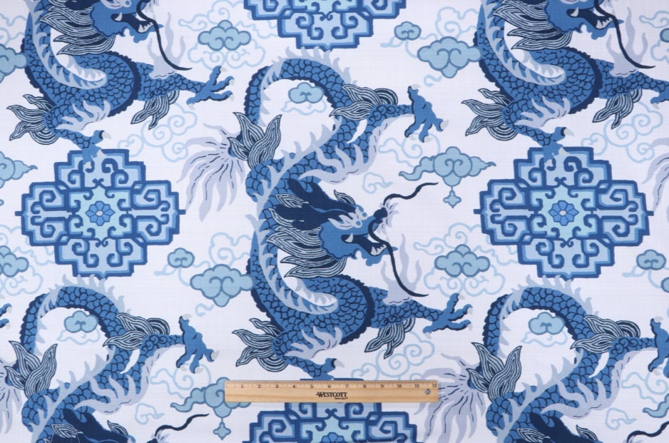 Chinoiserie, Himilayan Dragon Drapes, Asian Chinese Design, Custom ...
