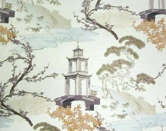 Zen Pearl Asian Toile Chinoiserie Curtains Drapery Panels - Etsy