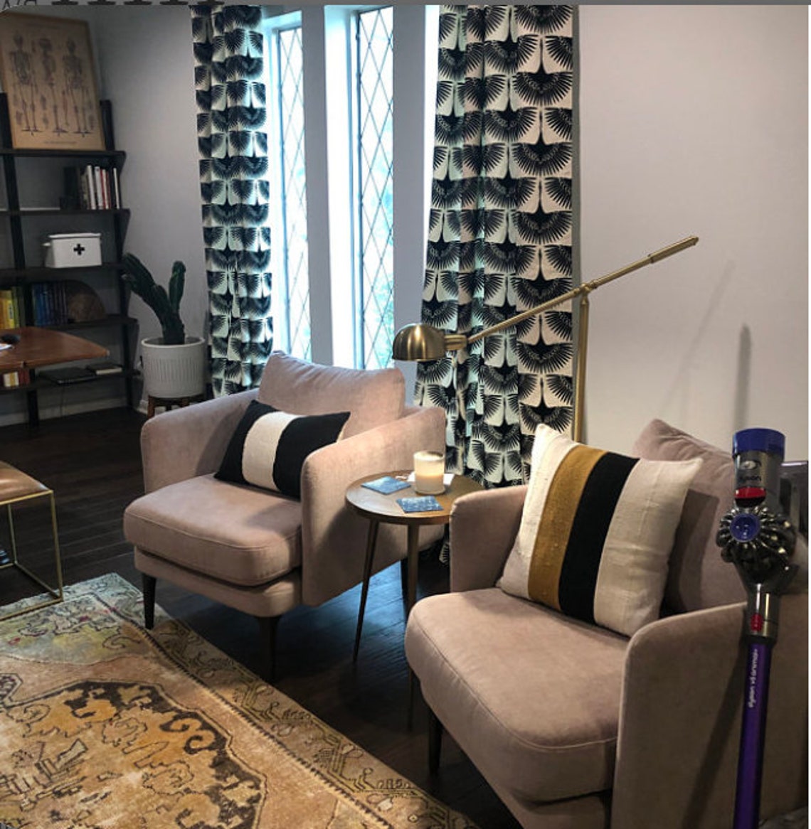 Luxury Velvet Drapery Waverly Genevieve Gorder Flock Onyx - Etsy