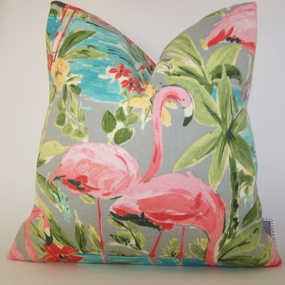 Pink Flamingo Outdoor Pillow Cover - Accent Pillow - Decorative Pillow ...