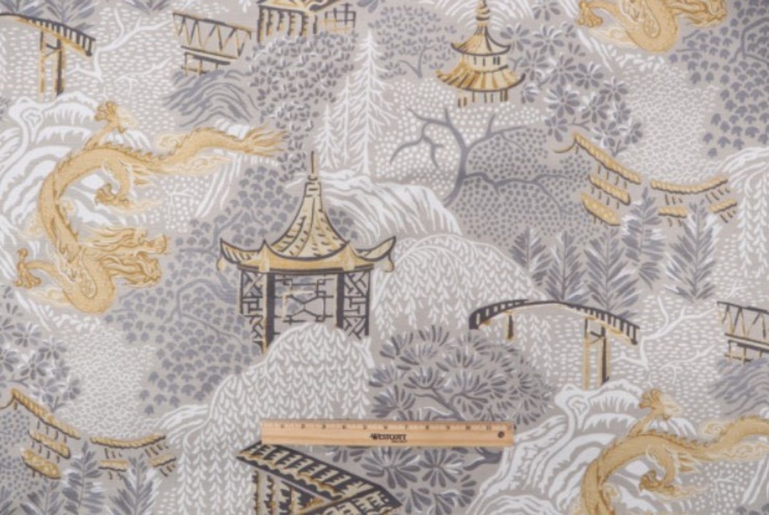 Chinoiserie, Vern Yip Dragon Linen Drapes,chinese Design, Custom ...