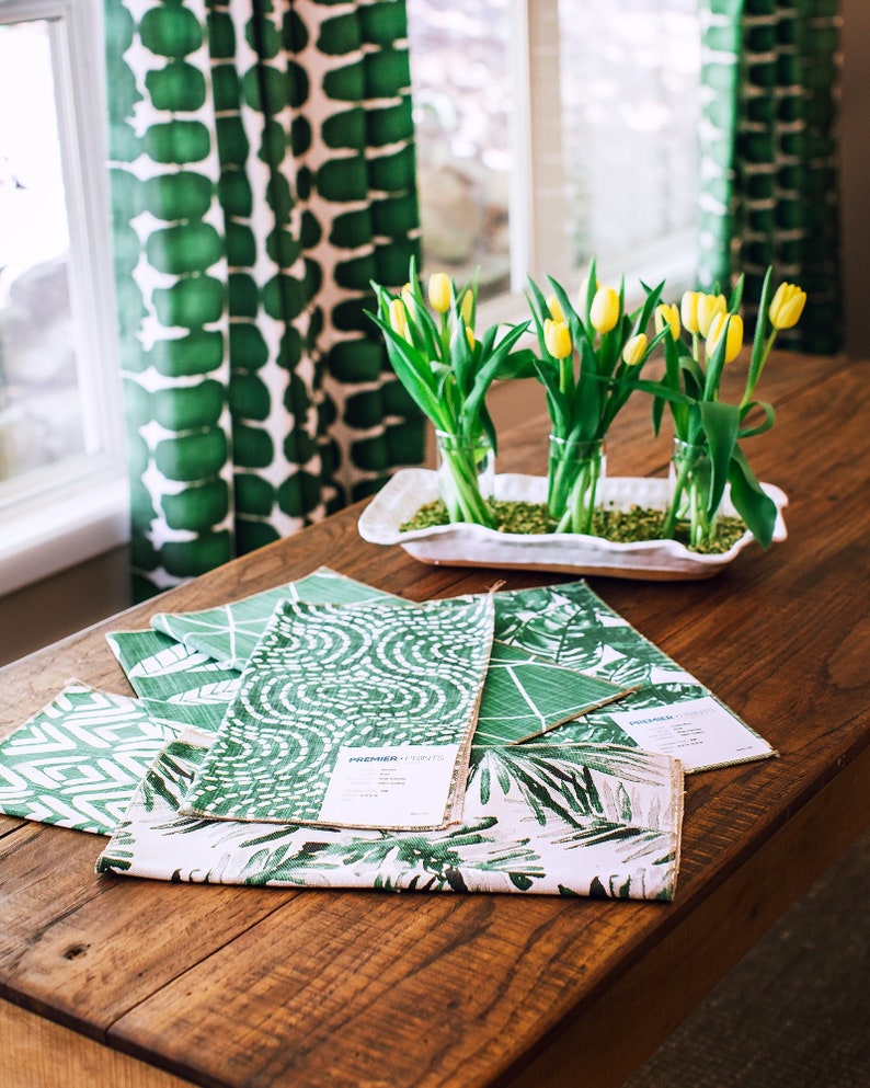 Green Cafe Curtain - Valance - Pine Valance - One Curtain Panel ...