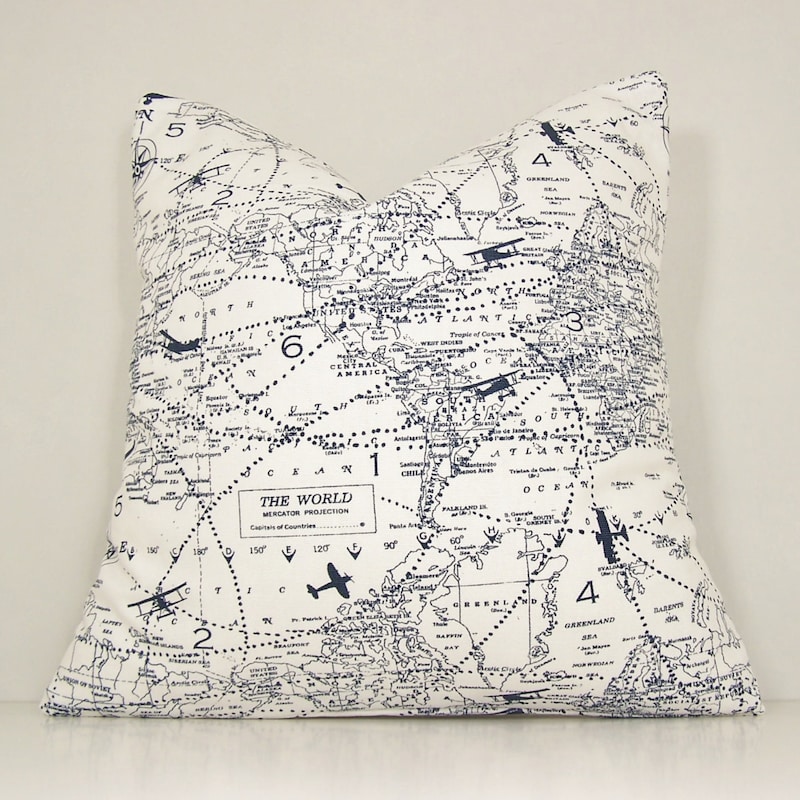 Map Pillow - Etsy