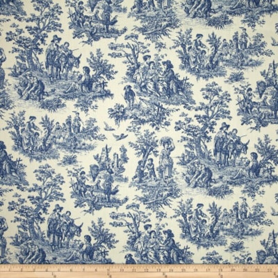Blue Curtains, Waverly Charmed Life, Cornflower Blue Toile, Custom ...