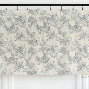 Leaves Indigo Print Floral Luxury Drapes, Handmade Curtains, Linen ...