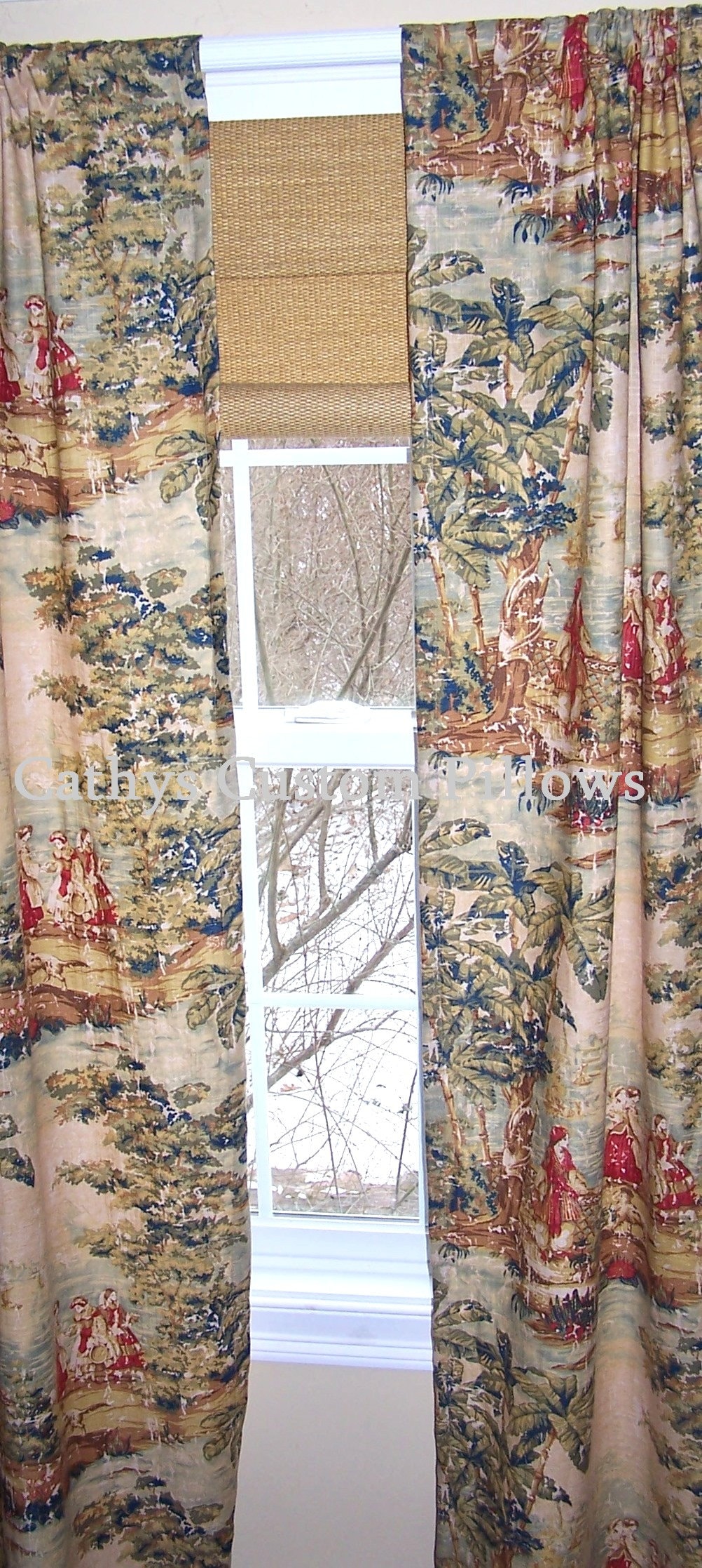 Covington Bosporus Antique Red Curtains, Heavy Linen Drapes, Living ...