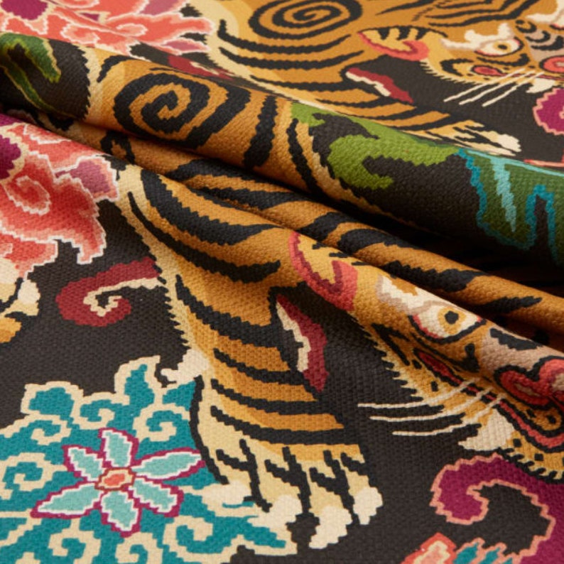 Slate Tiger Curtains, Cotton Basketweave Drapes, Bedroom, Living Room ...