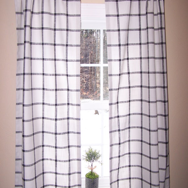Buffalo Check Curtains - Etsy
