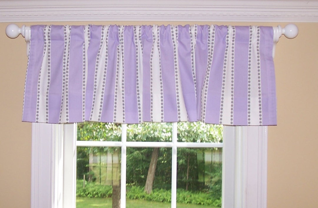 Purple Valance - Pastel Purple Valance - 52" Wide X 15" Long Valance ...