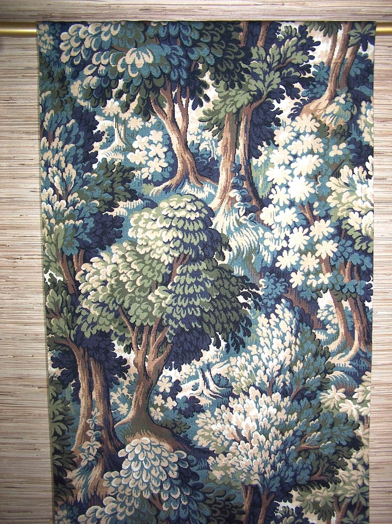 Pair Into the Woods Tapestry Fabric Drapery, Panel 24" 52" Wide, Trees ...