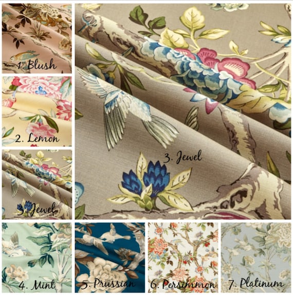 Mudan Floral Birds Drapery Chinoiserie Kitchen Dining Room - Etsy