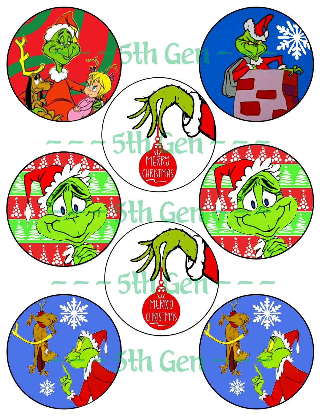 3 Inch Grinch Crafting Labels - Etsy