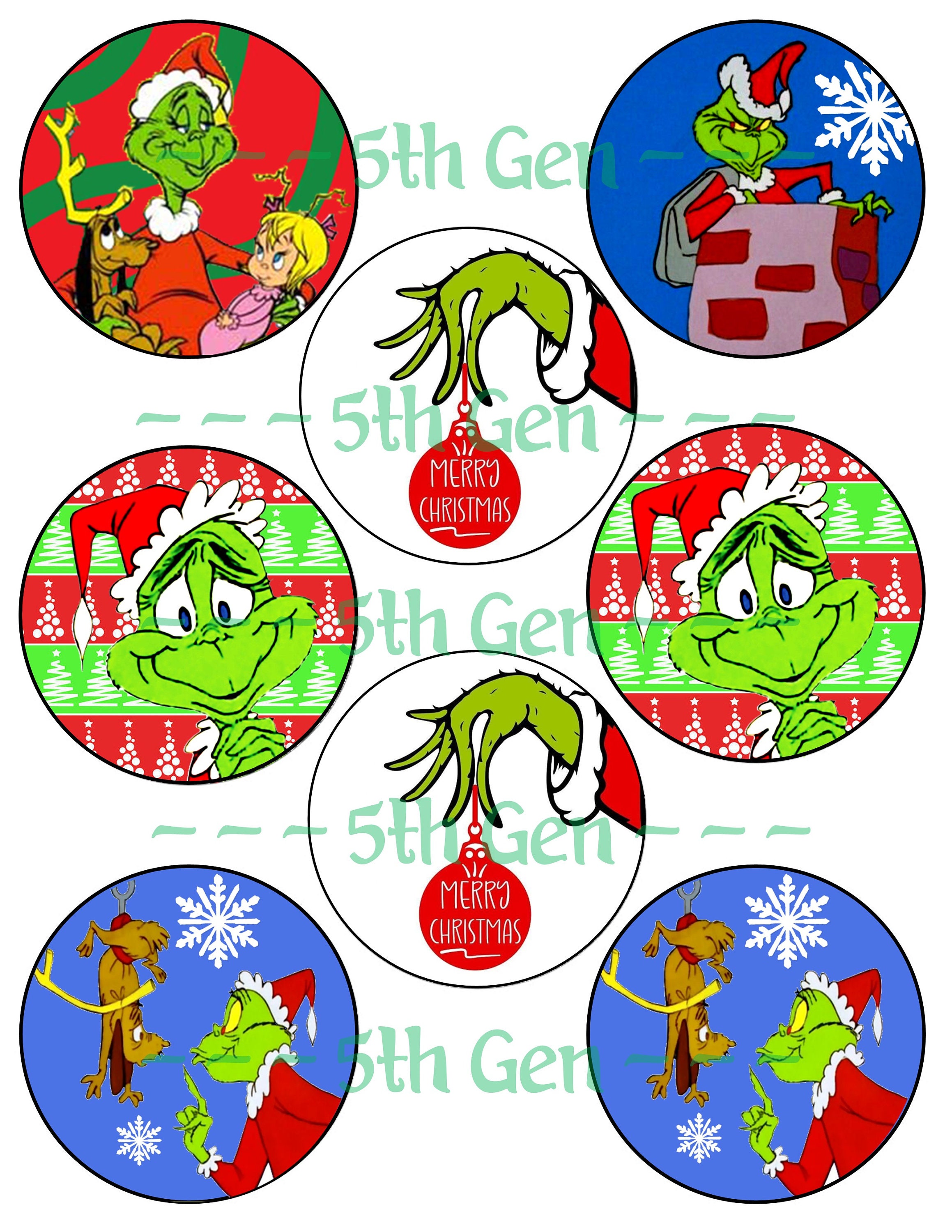 3 Inch Grinch Crafting Labels - Etsy