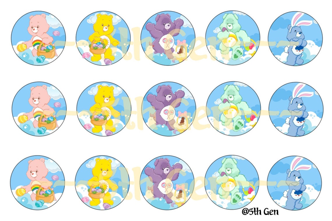 Care Bears Easter 1 Inch Bottle Cap Images (4x6) - Etsy