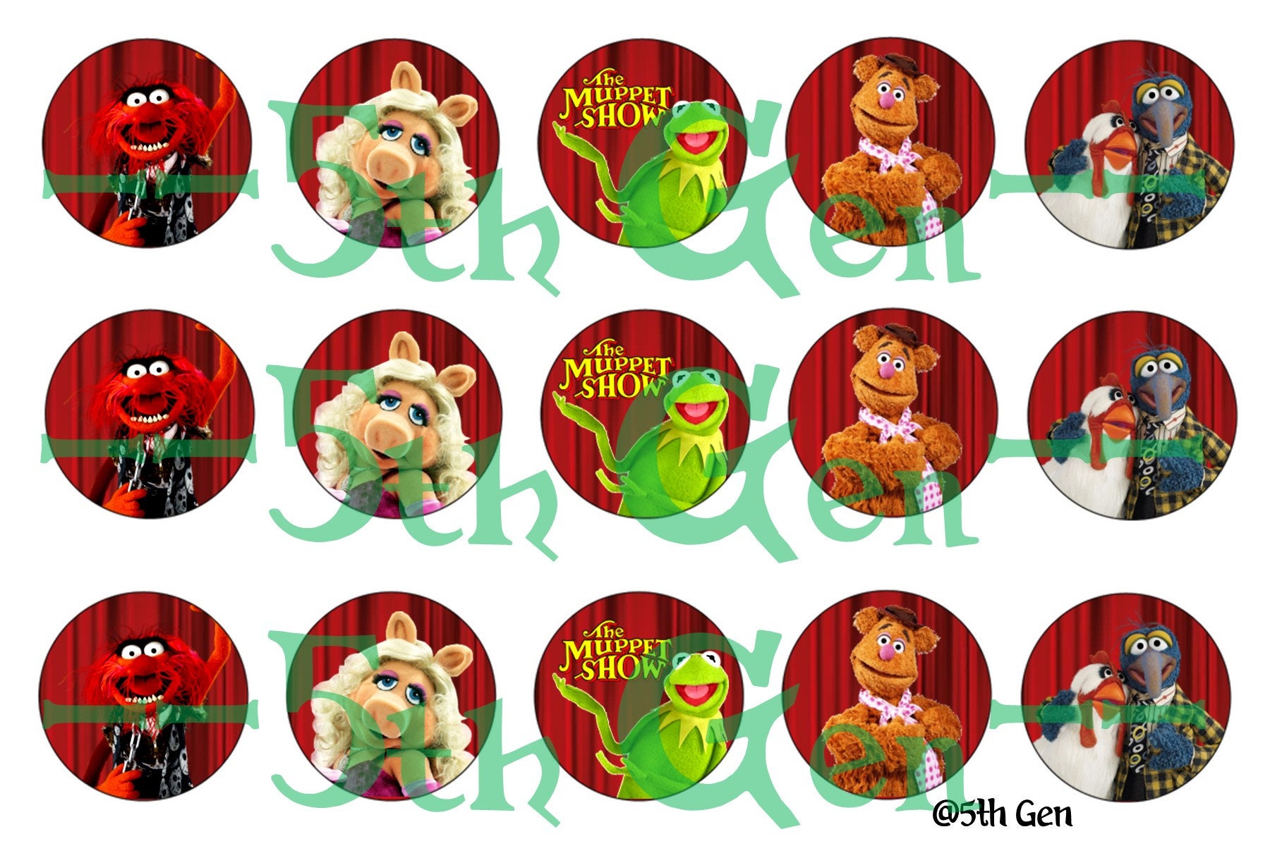 Muppet Show 1" Bottle Cap Images (4x6) - Etsy