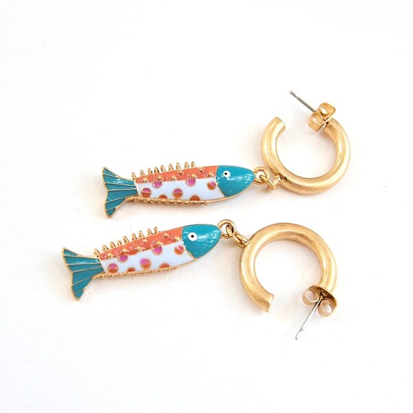 Enamel Fish - Etsy