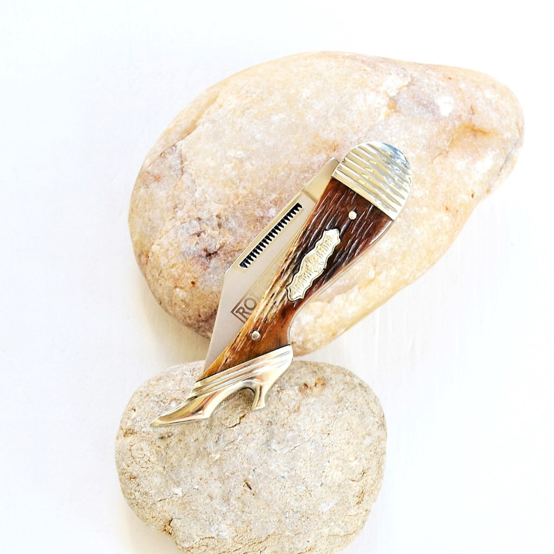 Lady's Pocket Knife Peach Seed Bone Folding Knife Female - Etsy