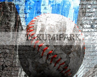 Baseball Wall Art Print Colorful Sports Photo Print Wall | Etsy