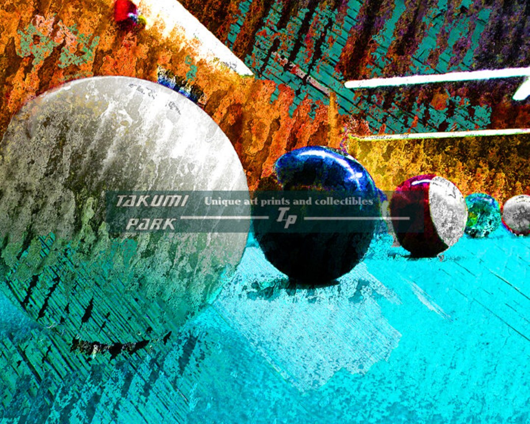 Colorful Billiards Print, Pool Table Artwork, Photo Print, Mancave Art ...