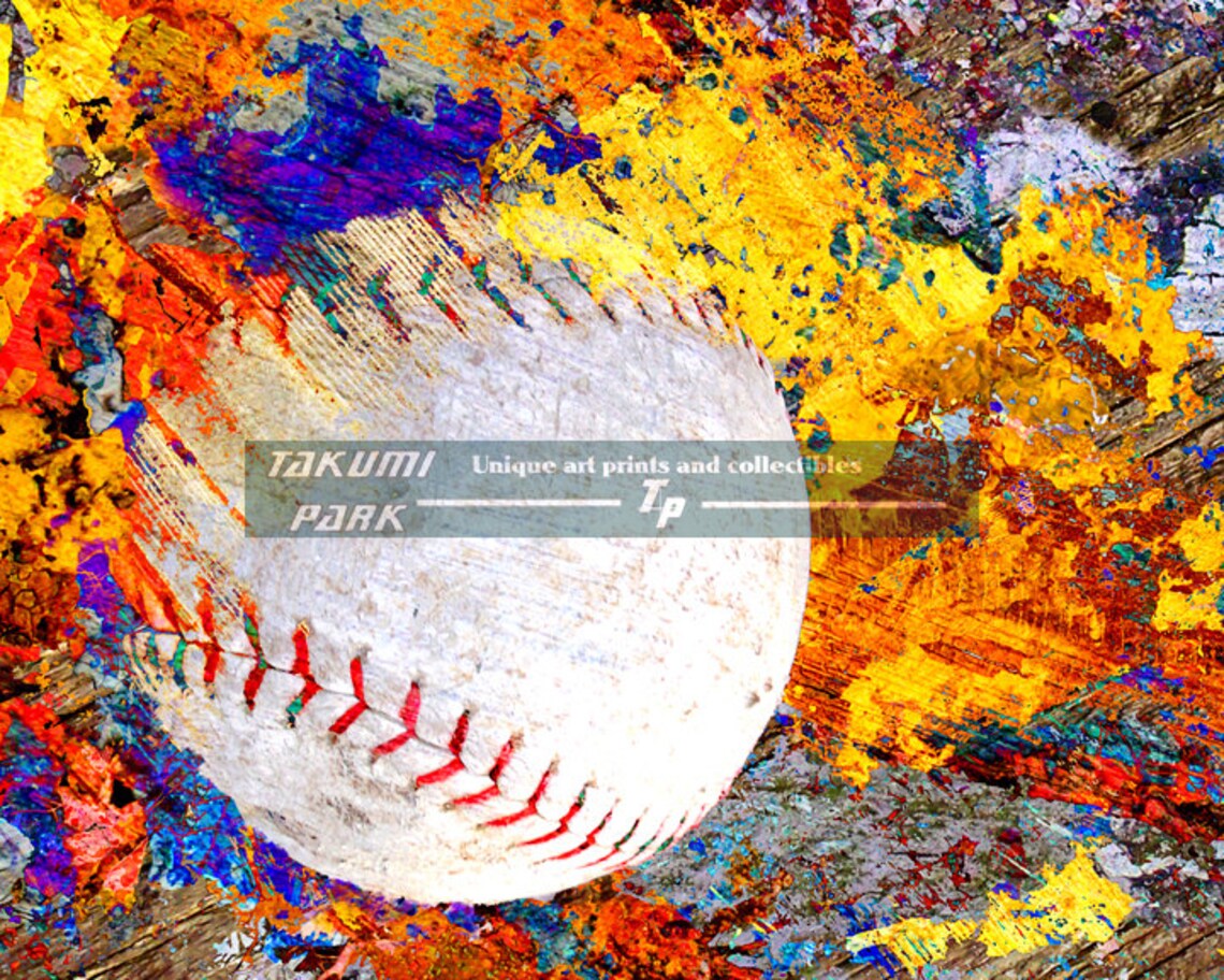 Baseball Wall Art Print Colorful Sports Photo Print Wall - Etsy