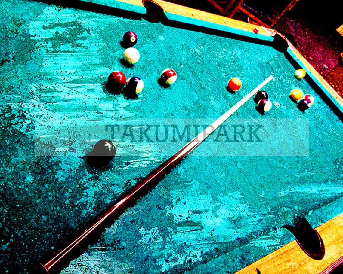 Billiards Art Set, Pool Table Wall Art Set, Gift Idea for Pool Player ...