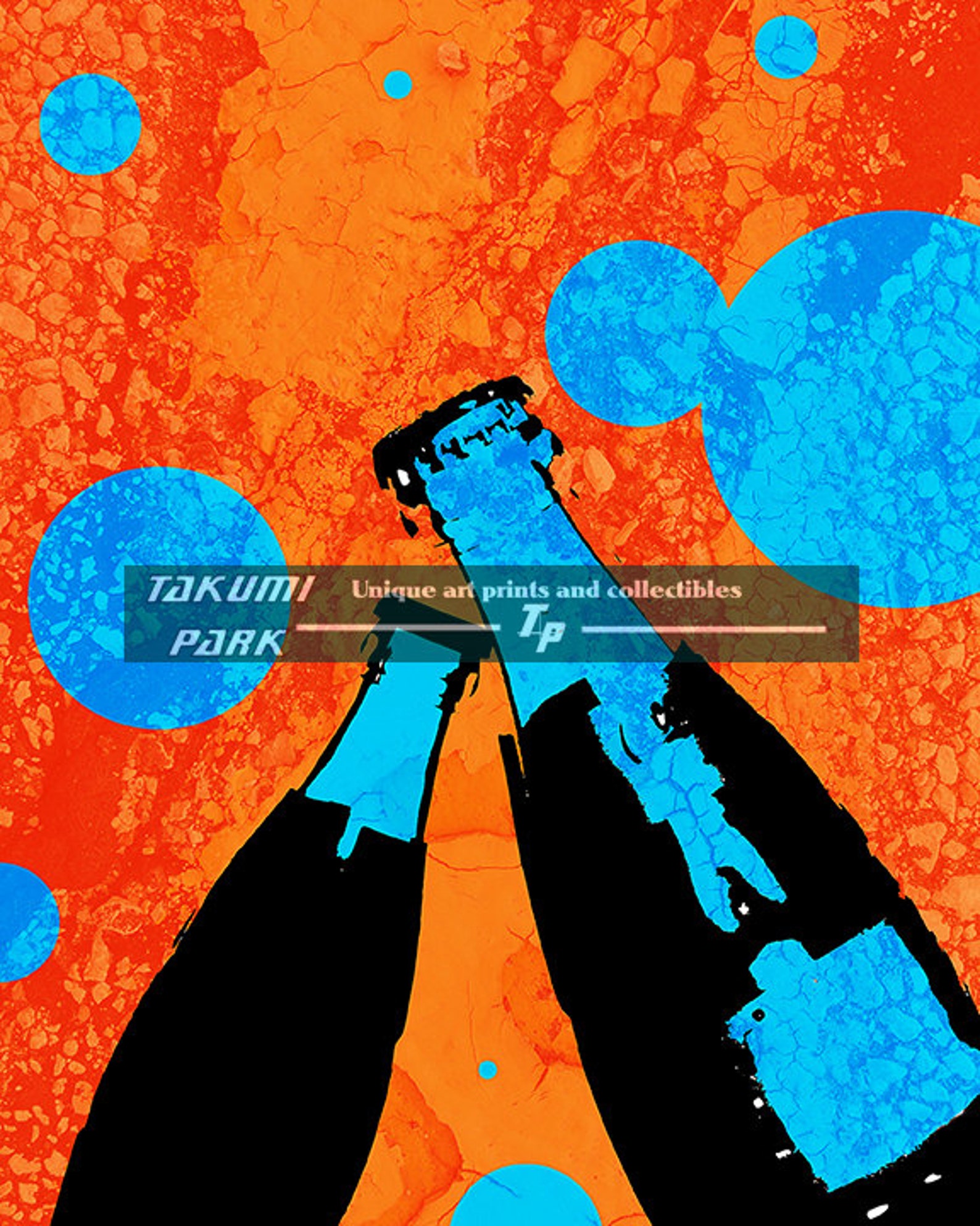 Orange and Blue Pop Art Print Soda Pop Art Bright Colored - Etsy