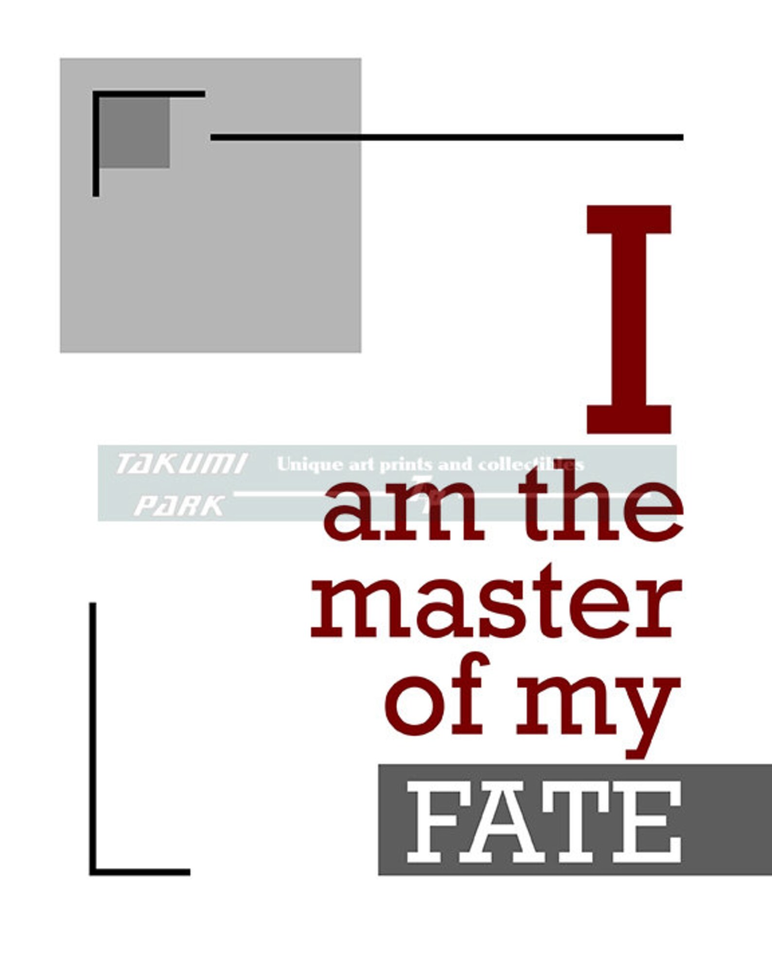 I Am the Master of My Fate Quote Print, Invictus Print, Book Quote ...