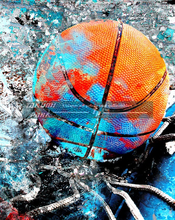 Sports art print Basketball artwork Photo print Room wall | Etsy