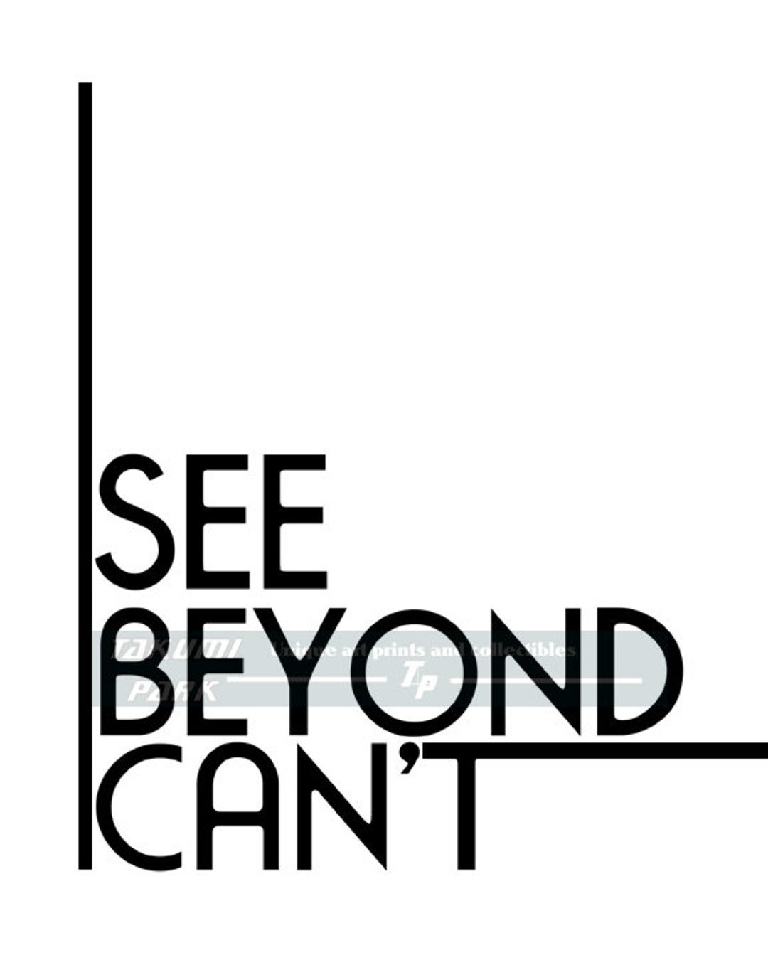 See Beyond Can't, Inspirational Quote Art Print, Motivational Wall ...
