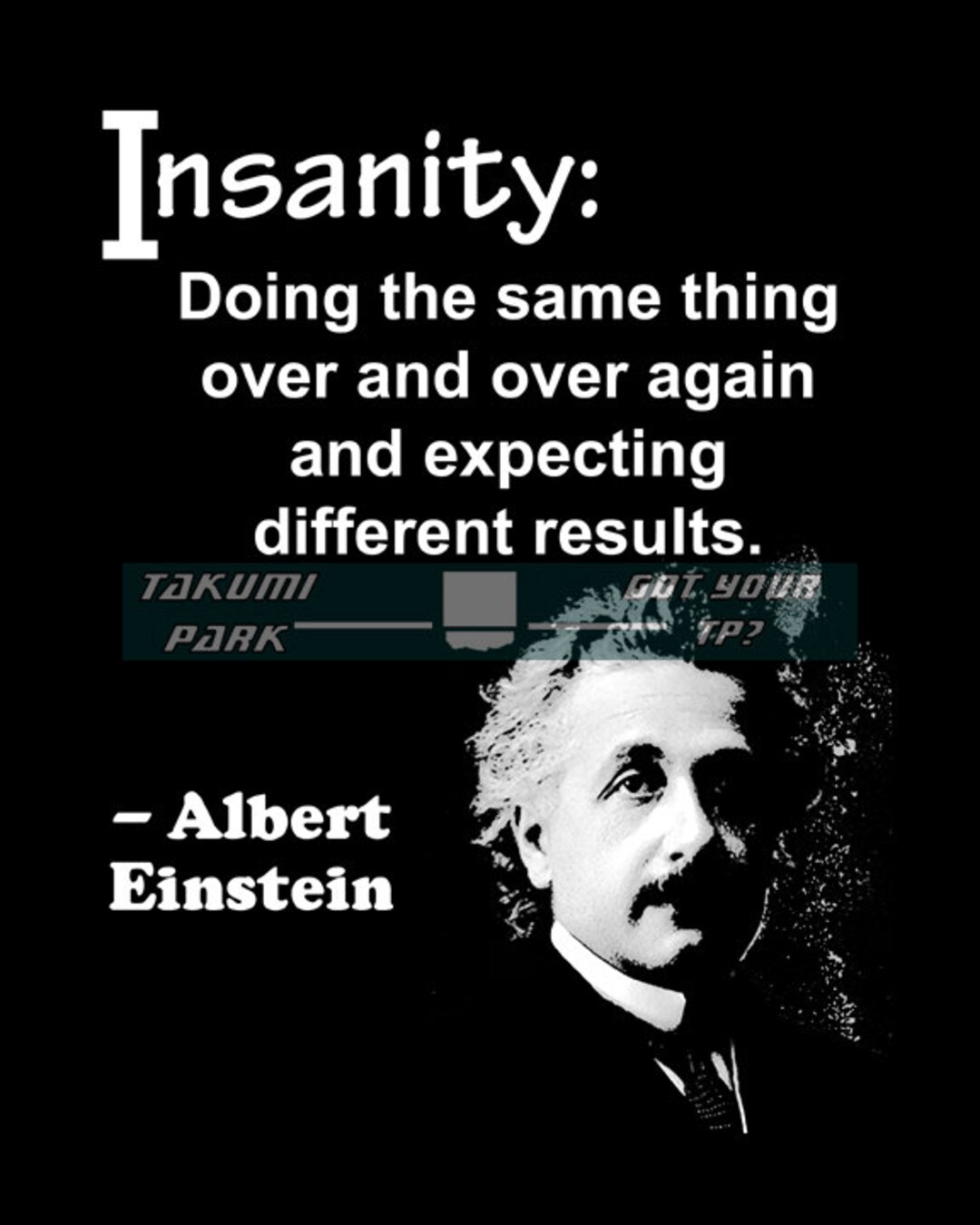 Albert Einstein, Quote Art, Office Decor, Cubicle Decor, Insanity ...