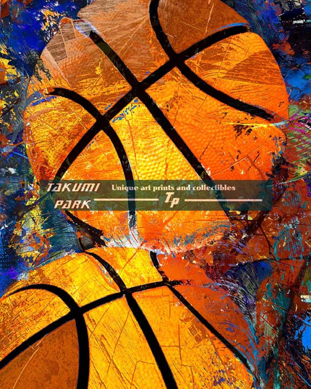 Basketball Art Print, Colorful Aesthetic, Basketball Artwork, Poster ...