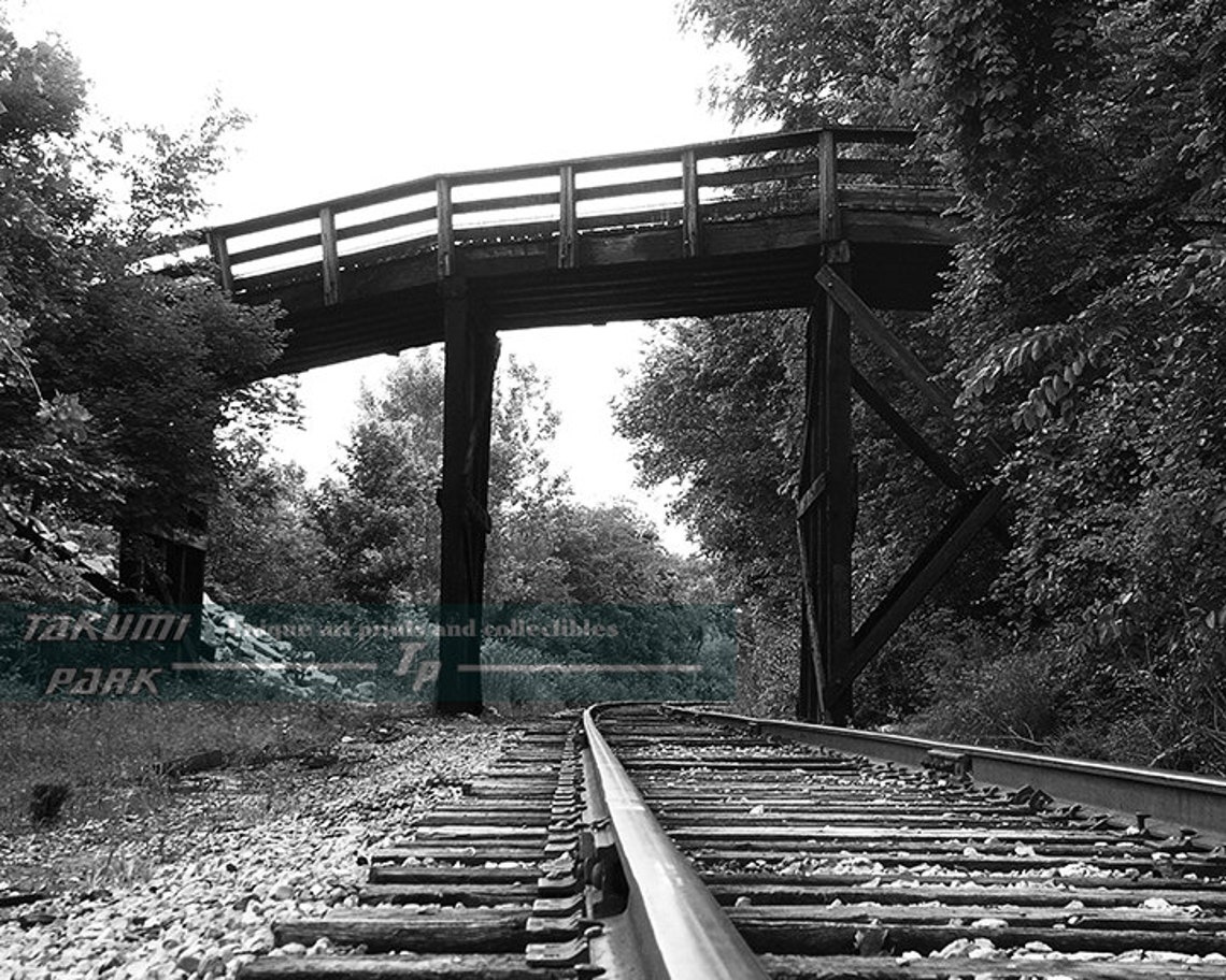 Wooden Bridge Over Train Track Photo Print Home Decor Living - Etsy