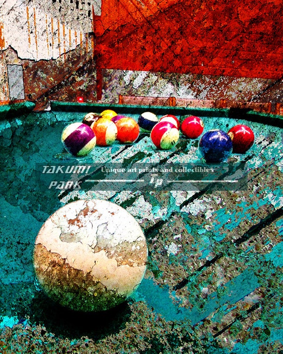 Billiards Wall Decor Pool Art Print Unique Game Room - Etsy