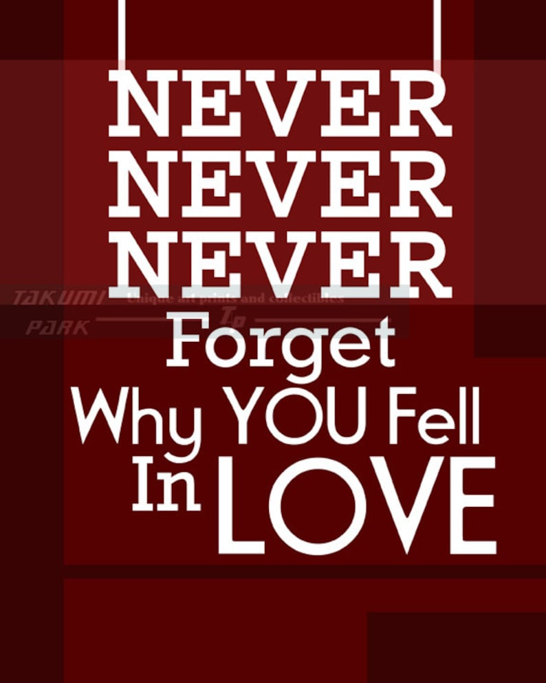 Love Quote Art, Home Decor, Romantic Quote, Red Wall Art Print, Wedding ...