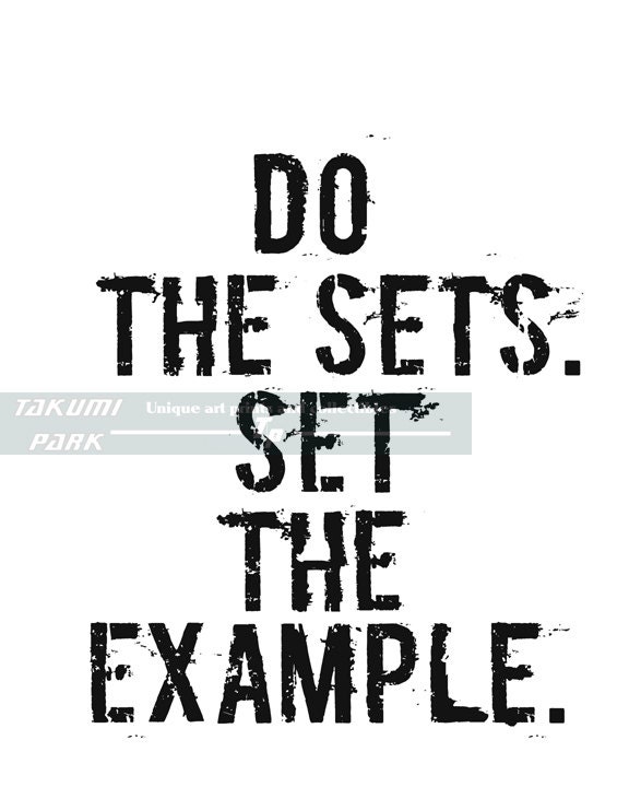 Do the Sets. Set the Example Fitness Motivation Quote, Weightloss Quote ...