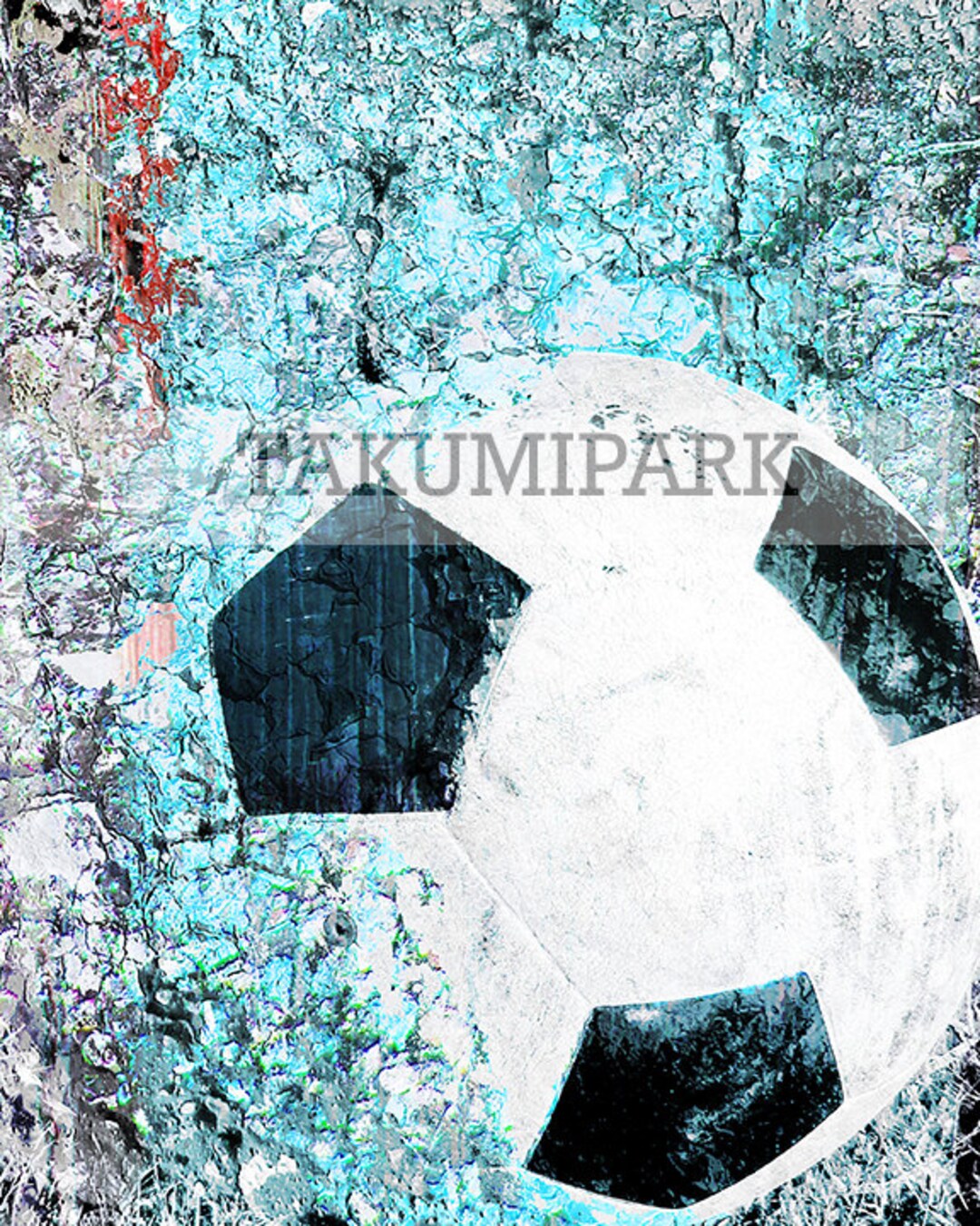 Artistic Soccer Decor Wall Art Print, Sports Room Decor, Photo Print ...