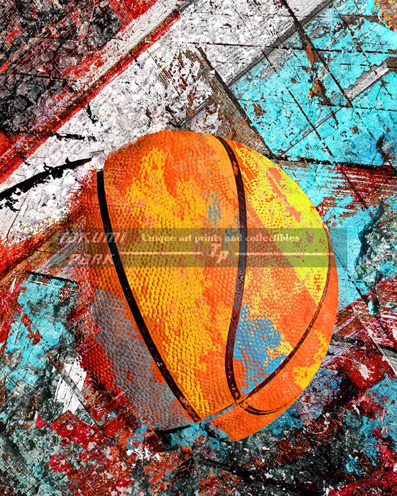 Basketball Artist Takumipark, Street Artwork, Colorful Sports Print ...