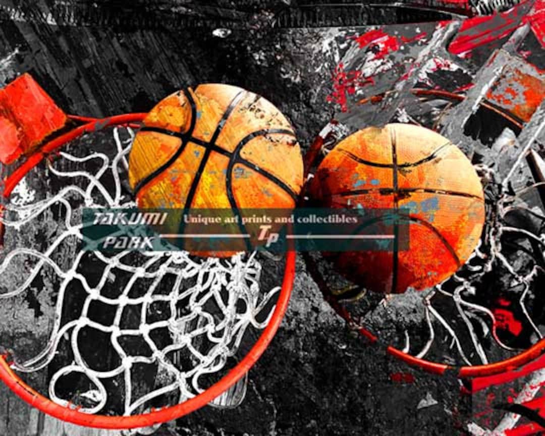 Modern Basketball Art Print Swoosh 231, Urban Sports Art Decor ...