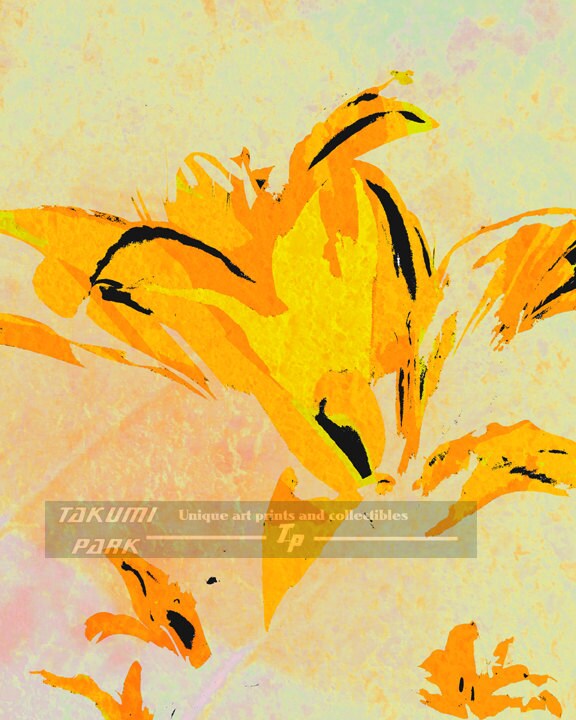 Minimalist Abstract Yellow Flower Wall Art Print Home Decor - Etsy